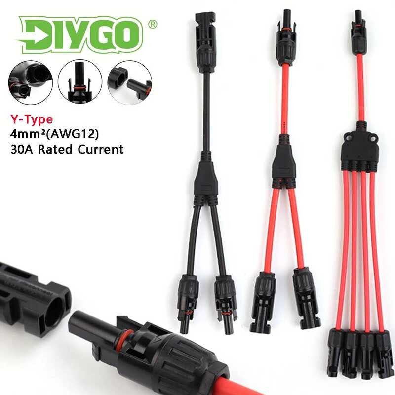 Xj 2Y 3Y 4Y Solar Photovoltaic Panel Adaptor Cable Connector Y Type ...