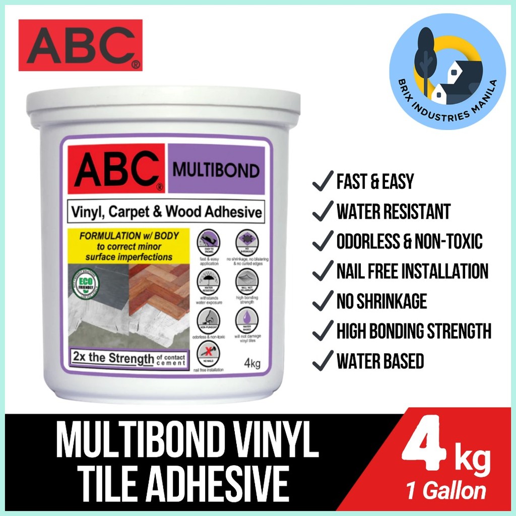 ABC Multibond Vinyl Tile Adhesive For Vinyl, Carpet, Wood Adhesive 4kg ...