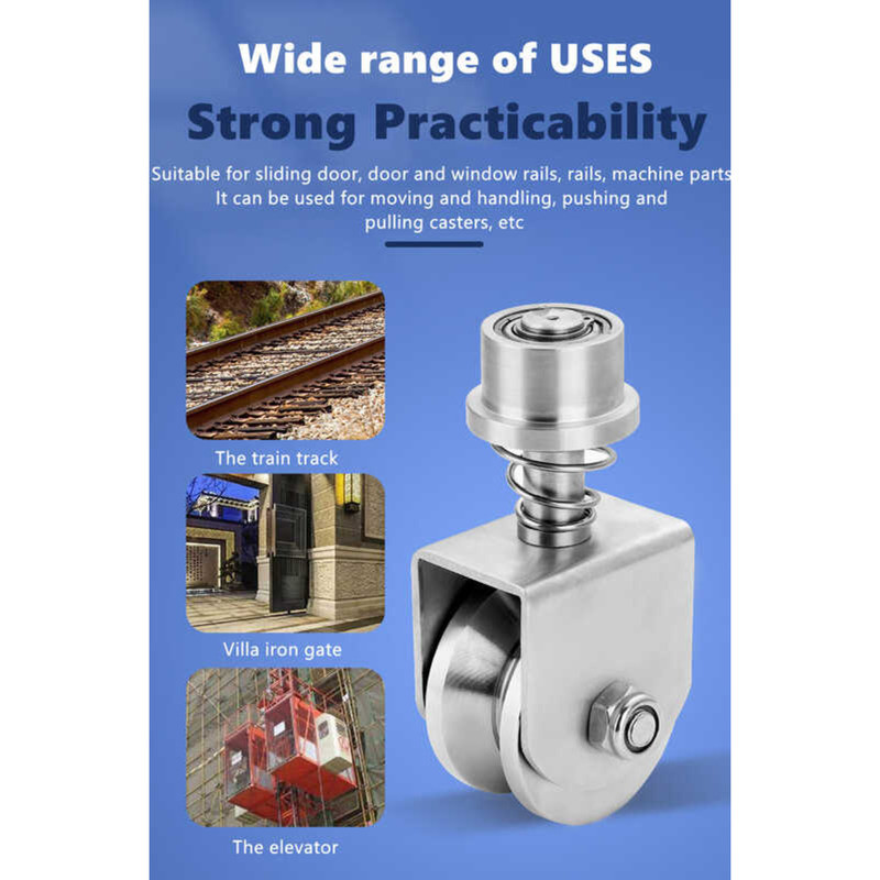 304 Stainless Steel Swivel 360° Rotational Sliding Gate Roller Heavy ...