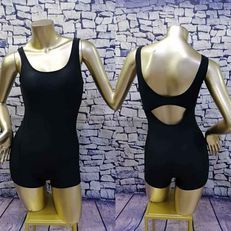 (Code:F180003)highquality padded one piece boyleg swimsuit | Shopee ...