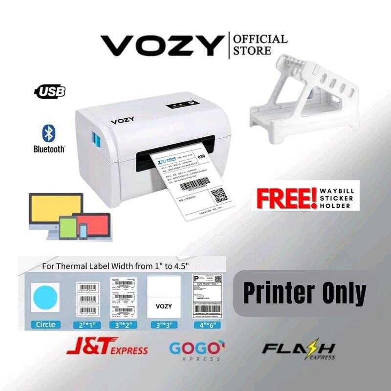 VOZY T1 Waybill Cellphone Bluetooth/ USB Thermal Sticker A6 Shipping ...
