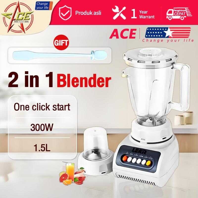 ACE 2 In 1 Blender Shake Mini Juicer Hine 1.5L Heavy Duty Blender For ...