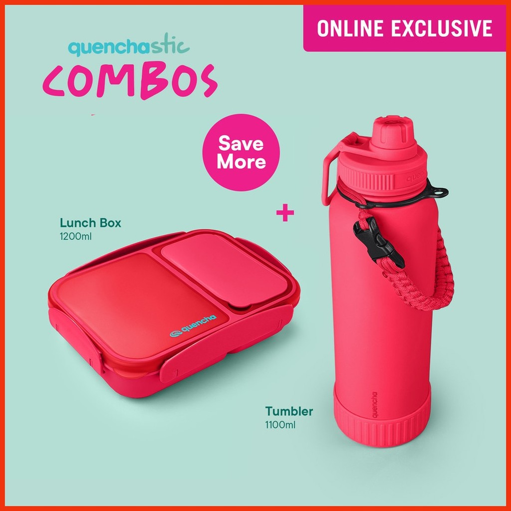 QUENCHA 1200ml Leak-proof Lunch Box and Insulated Tumbler Set | Shopee ...