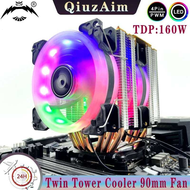 W 2011 Cooler 4/6 Heat Pipe Twin Towers Compatible Xeon X99 X79 Air ...