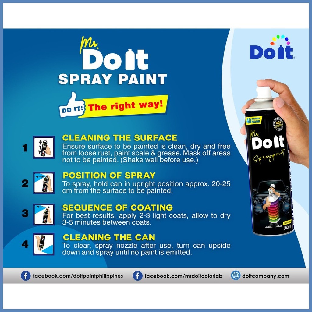 Mr Do It Polar White 500ml Spray Paint | Shopee Philippines