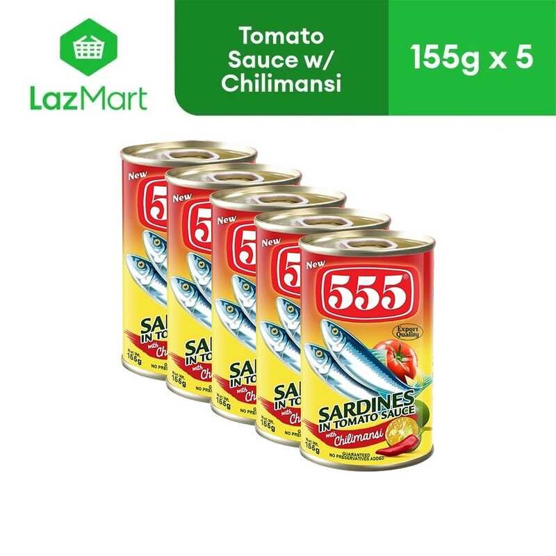 555 Sardines In Tomato Sauce With Chilimansi 155G - Pack Of 5 Cd7 ...