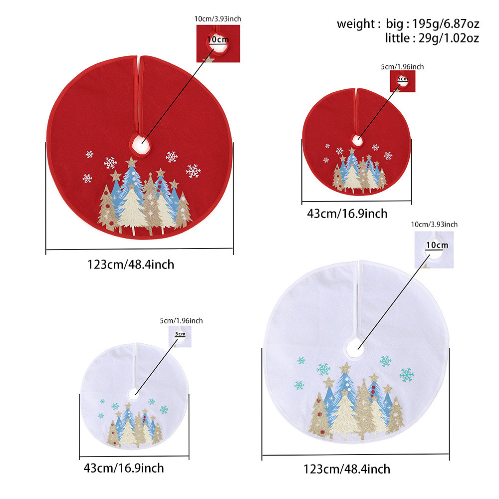 40/90/120CM Christmas Tree Skirt Christmas Tree Mat Holy Night Winter ...