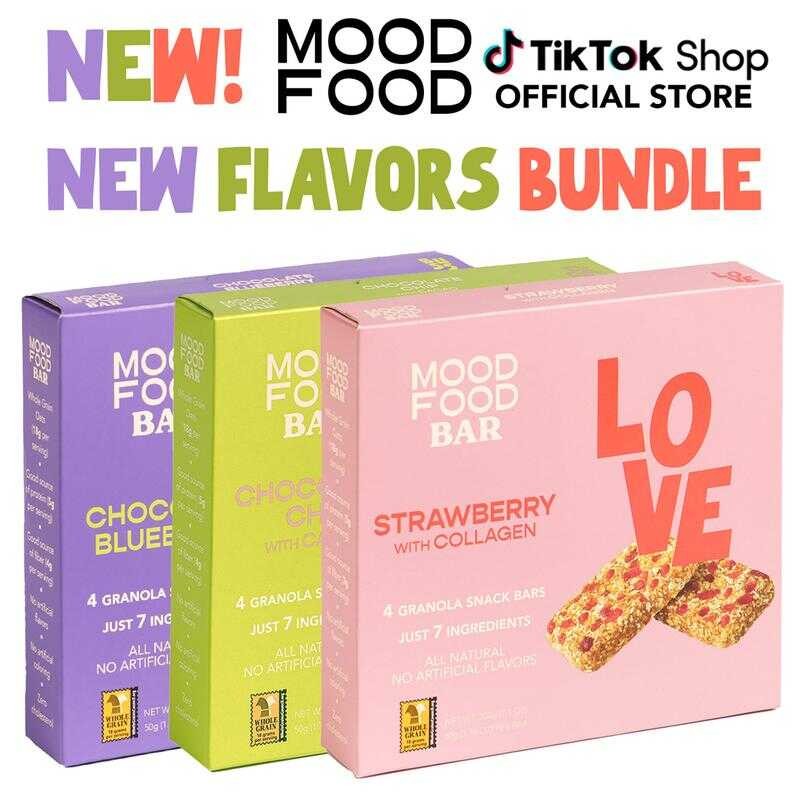 MOOD FOOD BAR New Flavors Bundle (12 Granola Snack Bars) B2c | Shopee ...