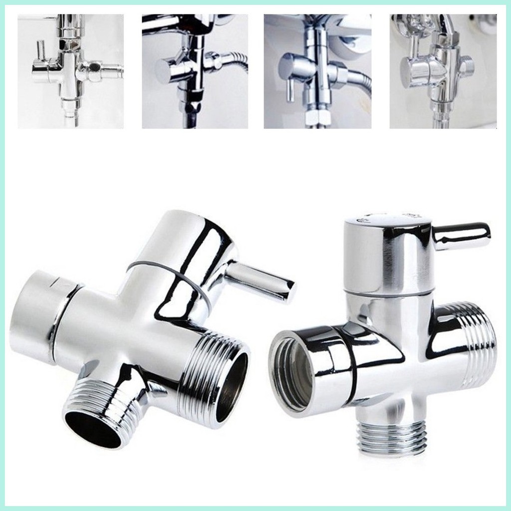 Bathroom Toilet T Adapter Switch Diverter Angle Valves Brass 3 Way ...