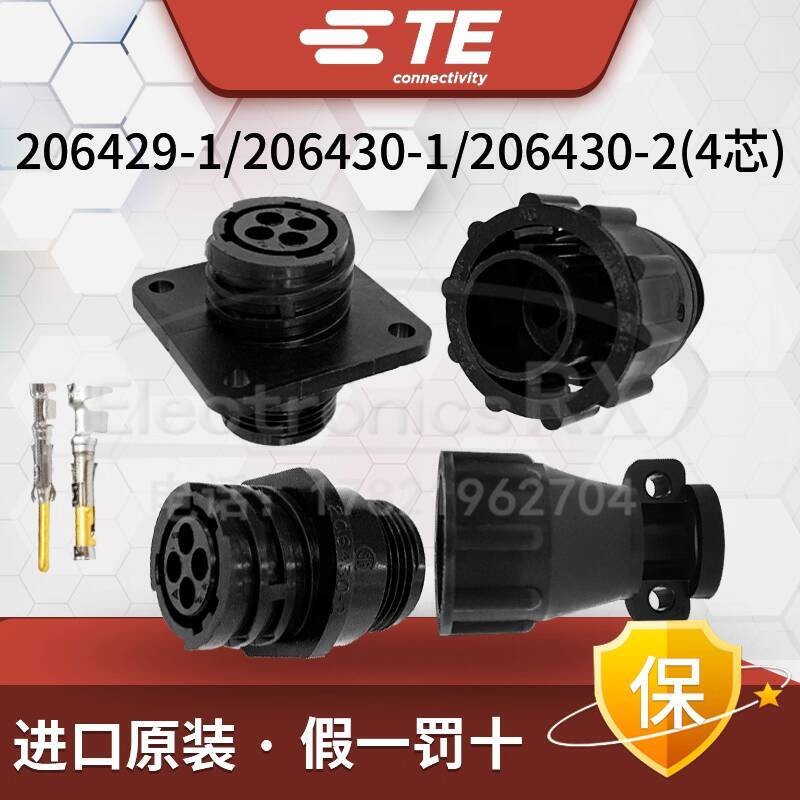 Tyco TE AMP Aviation Circular Connector 4P Female Socket 206430-2/ ...