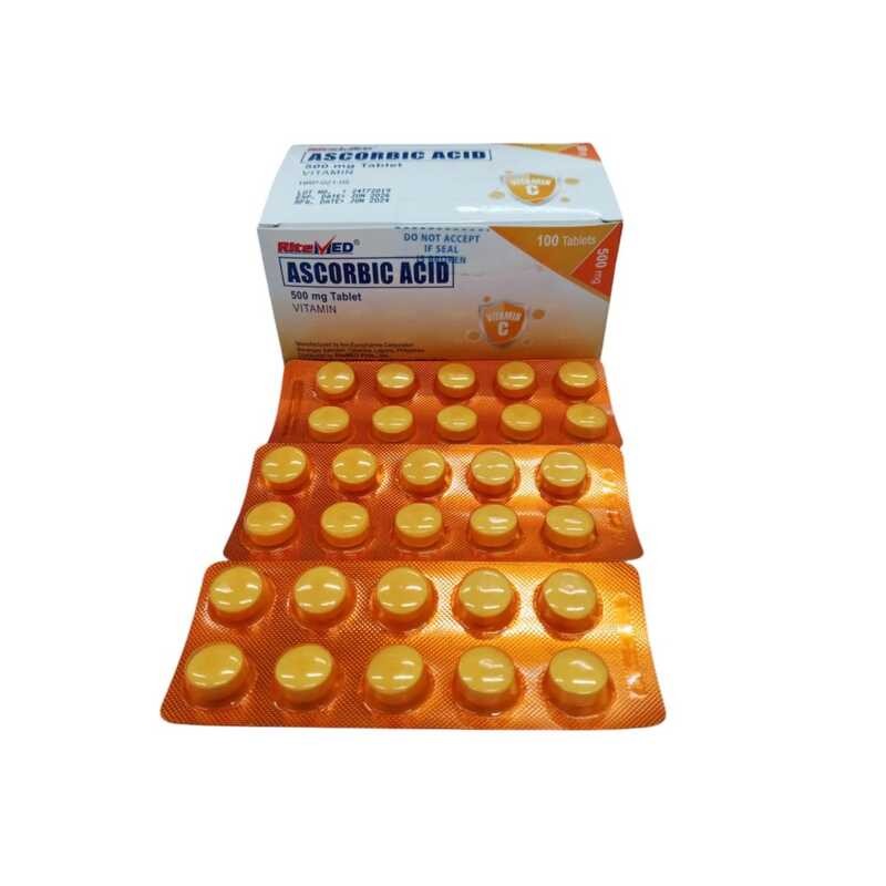 Ritemed Ascorbic Acid 500Mg 30Pcs Tablets (Vitamin C) 96E a5 | Shopee ...