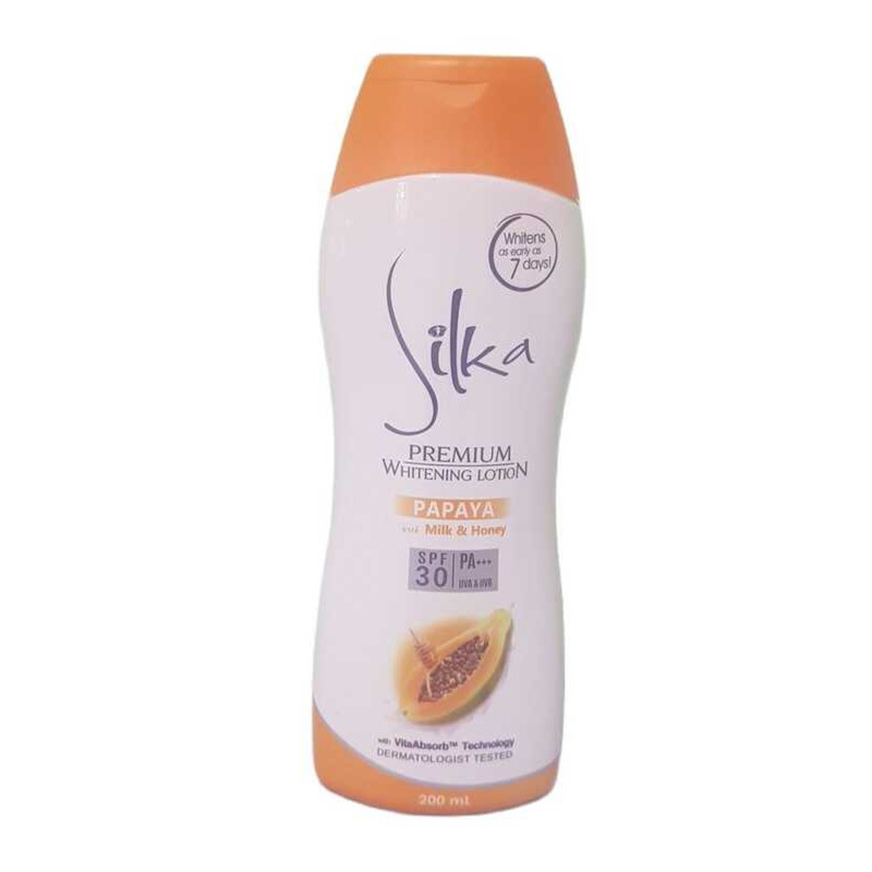 SILKA PREMIUM Whitening Body Lotion, Papaya With Milk Honey - Spf30 ...