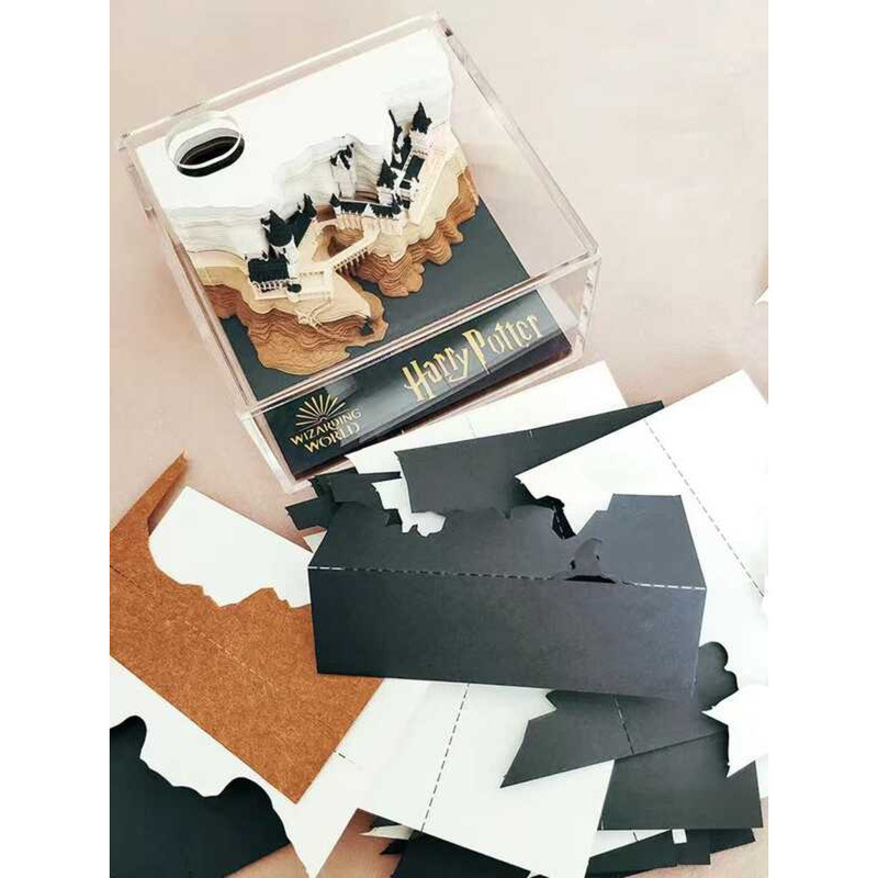 3 7Ad Potter Post-It Notes 3D Sticky Hogwarts Castle Creative Calendar ...