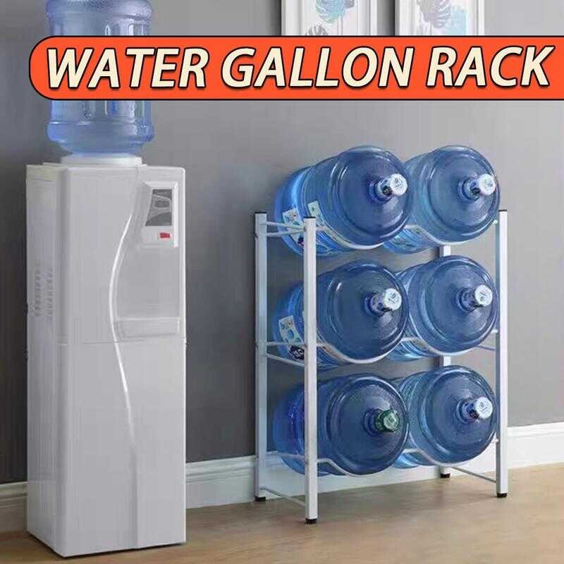 3-Layer Double Row Water Dispenser Bucket Placement Rack Stand ...