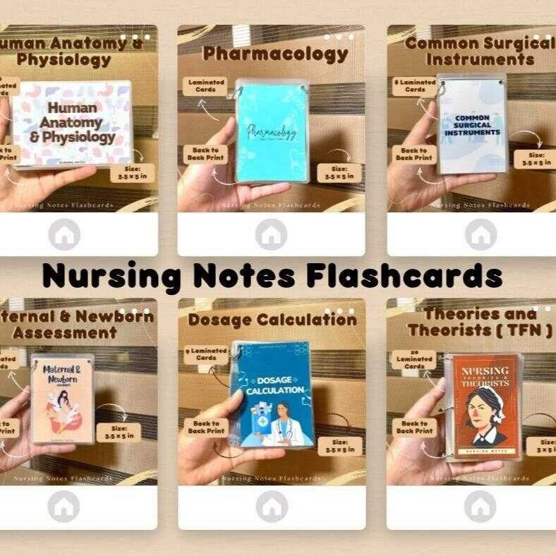 Nursing Flashcards Laminated By NURSING NOTES 782 | Shopee Philippines
