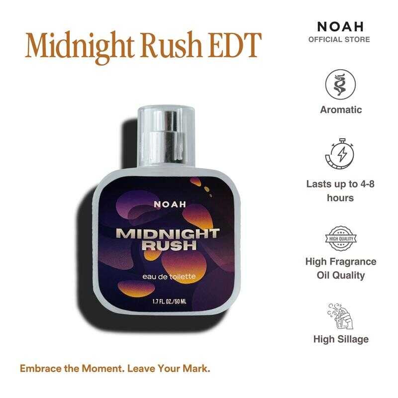 Noah Midnight Rush Eau De Toilette 50Ml Lasts Up To 4-6 Hours | Shopee Philippines