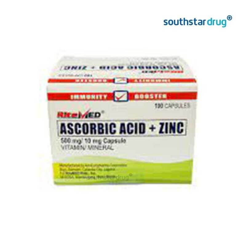 Ritemed Ascorbic Zinc 500 / 10 Mg Capsule 20S | Shopee Philippines