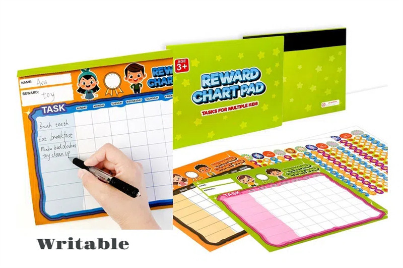 Magnetic Reward Chart for Kids- Behavior Chart Stickers & 26 ...