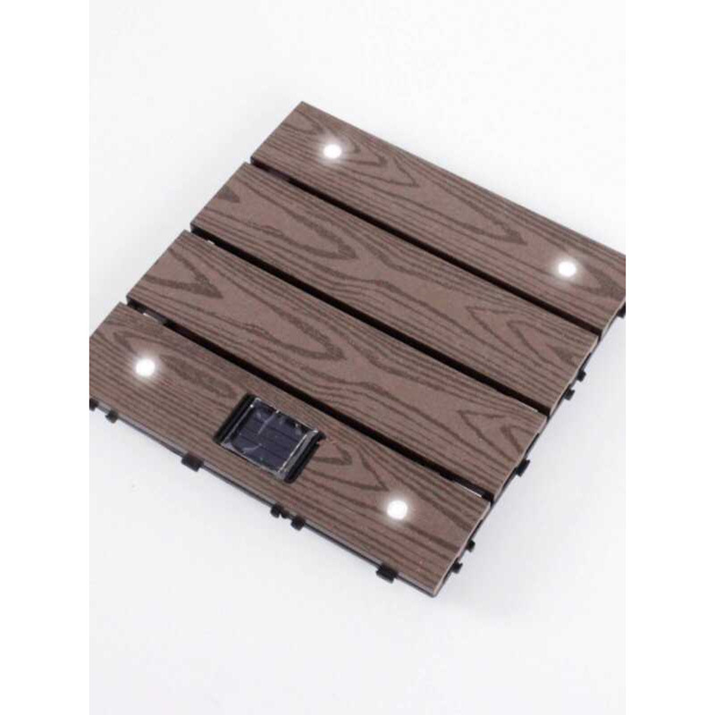 Plastic Luminous Flooring Outdoor Solar Powered Balcony Lighted DIY ...