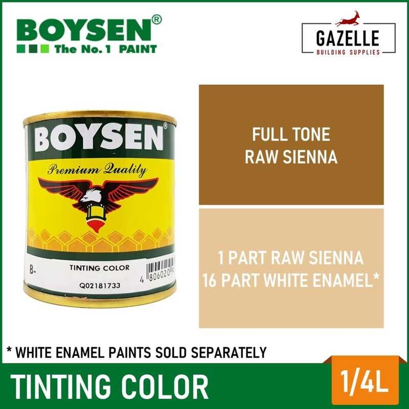 Boysen Tinting Color For Enamel Raw Sienna - 1/4L | Shopee Philippines