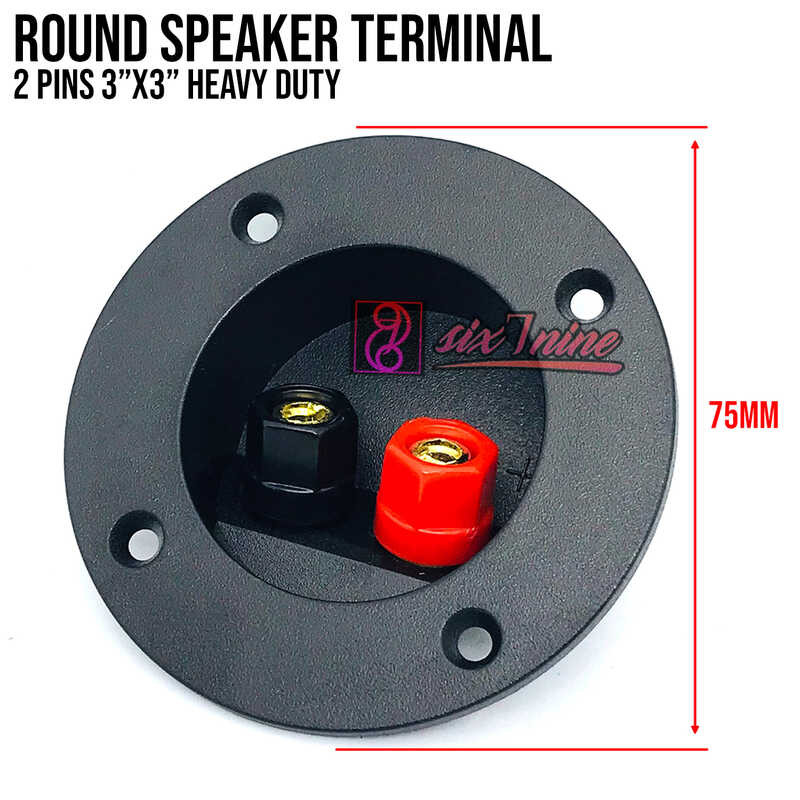 Speaker Terminal Round Shaped 2 Pin 3"X3" Heavy Duty 60D | Shopee ...