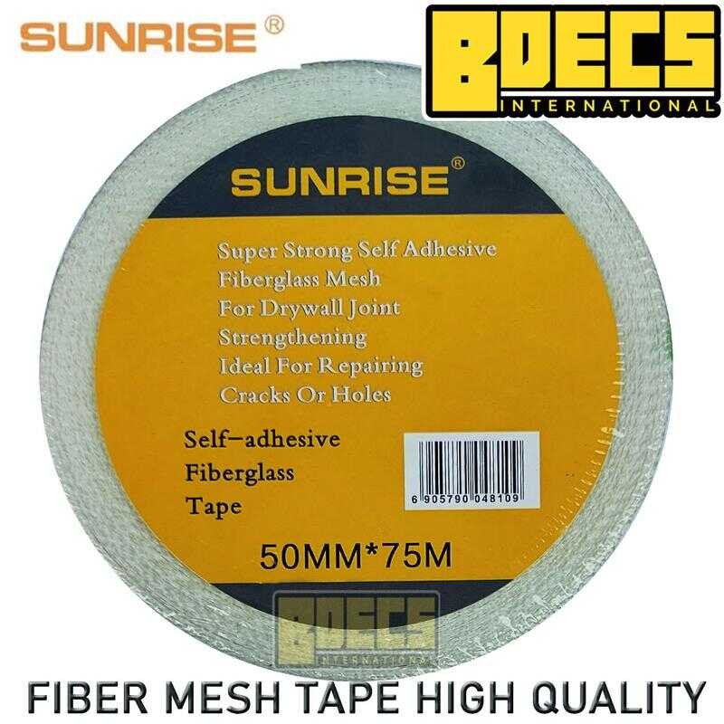 Sunrise Fiberglass Self-Adhesive Mesh Gasa Tape Heavy Duty (0M, 75M) I ...