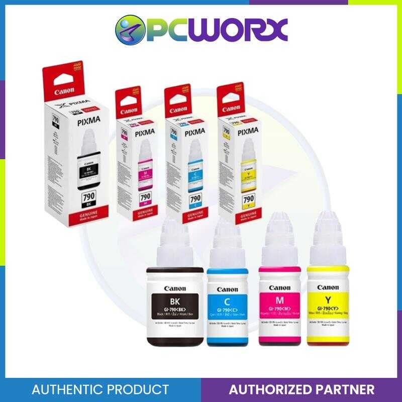 Canon Gi-790 Black / Cyan Magenta Yellow Inks (Ink Refill) Dbb | Shopee ...