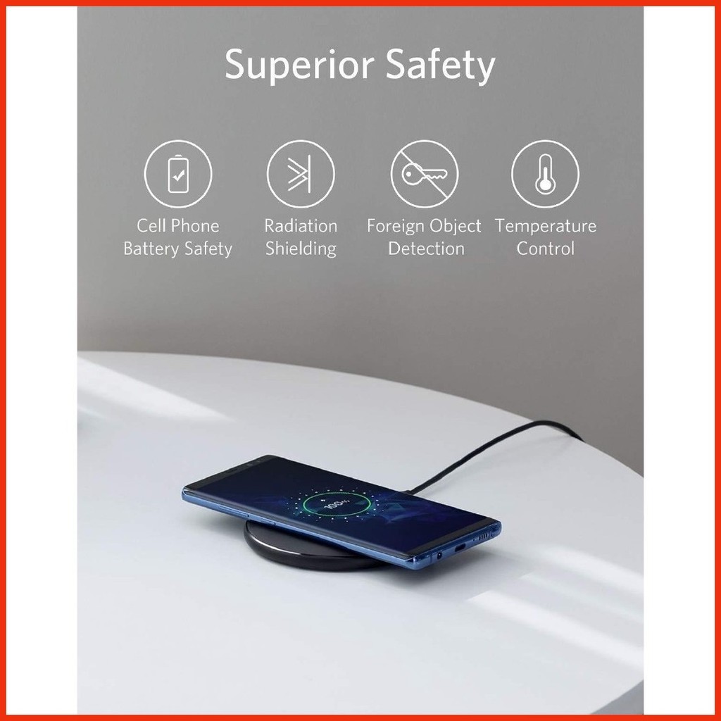 Anker PowerWave Pad Wireless Charger 10W Max, 7.5W for iPhone | Shopee ...