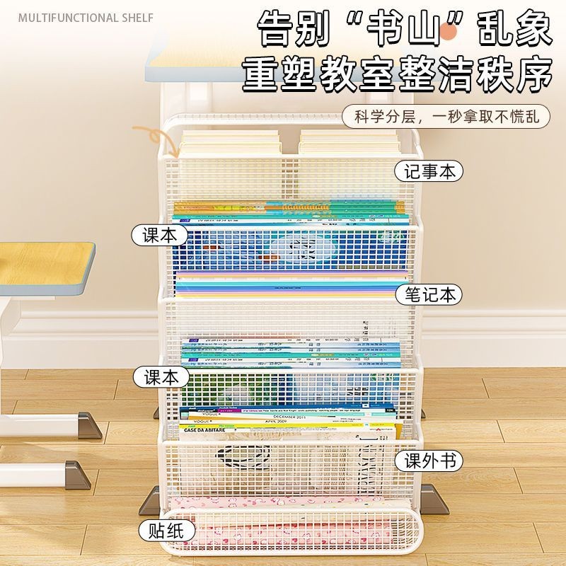 Students Put Books Next To The Desk In The Classroom, Storage Rack Next ...