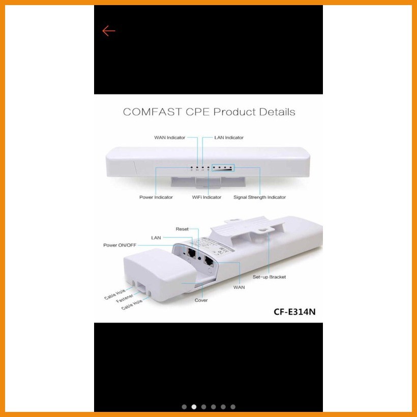 COMFAST CF-E314N V2 300Mbps Wireless Outdoor CPE Bridge 2.4G 2 *14dBi ...