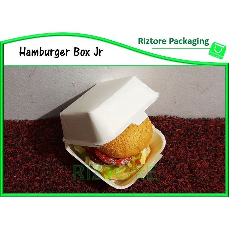 100 Pcs/Pack Burger Take-out Paper Box Container (Microwavable ...
