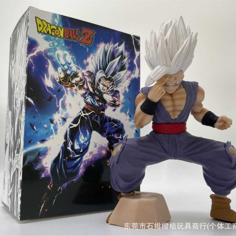 Dragon Ball Anime Figure Saiyan White God/Beast Fighting Pose Figurine ...