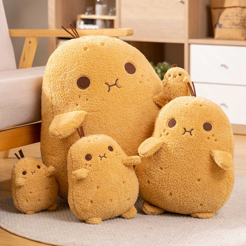 Vegetable Kawaii Potato Plush Pillow New Yellow With Expression Potato ...