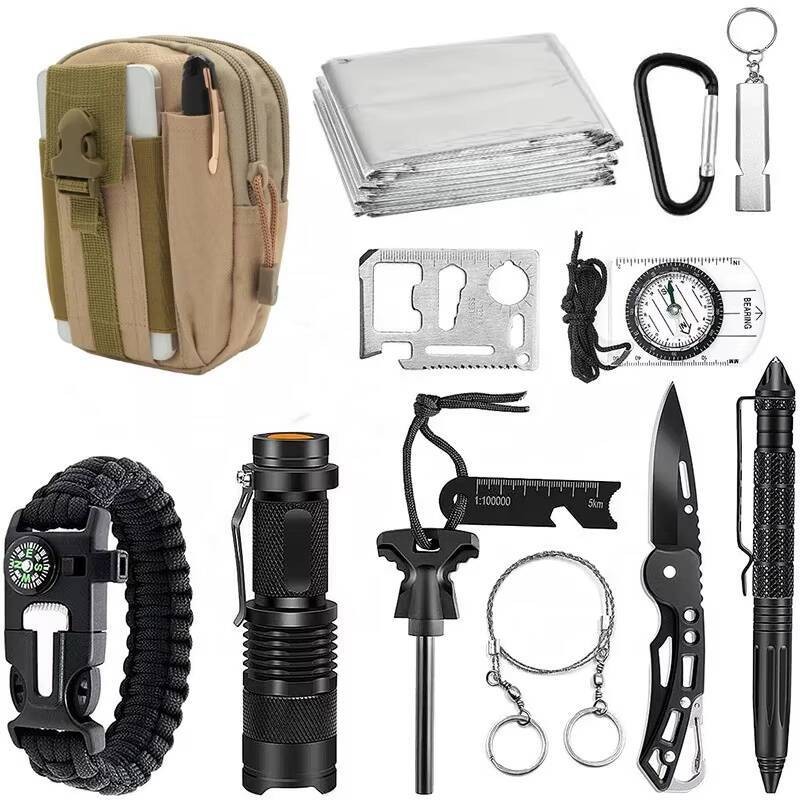 High Quality Outdoors Sos Kit Pouch Flashlight Camping Hiking Tools d ...