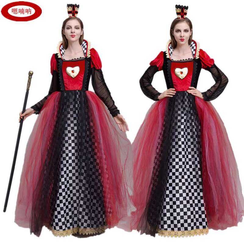 Disney Anime Ali in Wonderland Queen of Hearts Cosplay Costume for ...