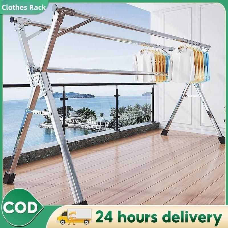 160Cm/200Cm/240Cm Sampayan Foldable Drying For Stand Stainless Steel ...