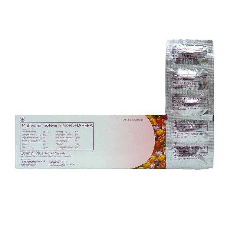 Obimin Plus 5 Mg Soft Gel Capsule - 30S B3a 7D6 | Shopee Philippines