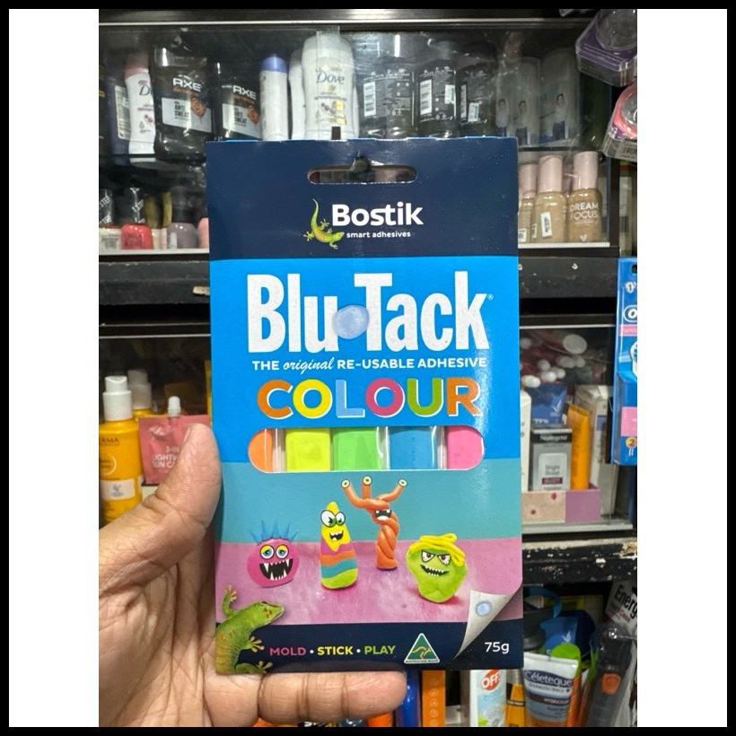 BOSTIK BLU TACK The Original Re- Usable Adhesive COLOUR 75g | Shopee ...