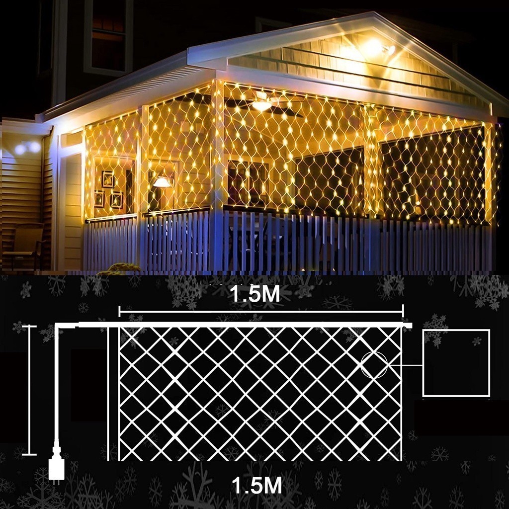 LED Net Fairy Lights for Lawn Garden Walkways Weddings Christmas Pary ...
