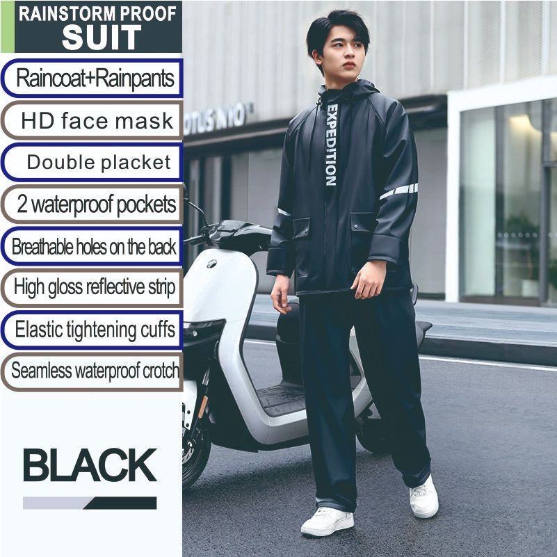 Latest fashion raincoat suit rainproof universal motorcycle riding ...