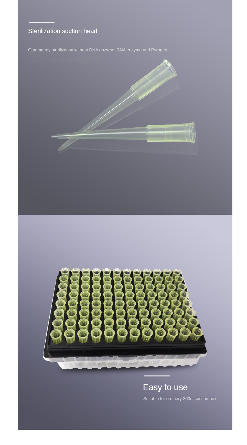 96 Pieces Biosharp Lab Pipette Tips Sterile Boxed Yellow Tips (Replacement) Micropipette Tips ...