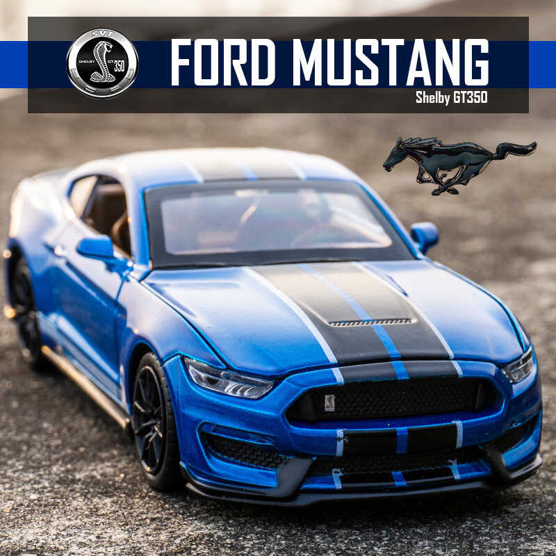 Tt 1:32 High Simulation Supercar Ford Mustang Shelby Gt350 Model Alloy ...