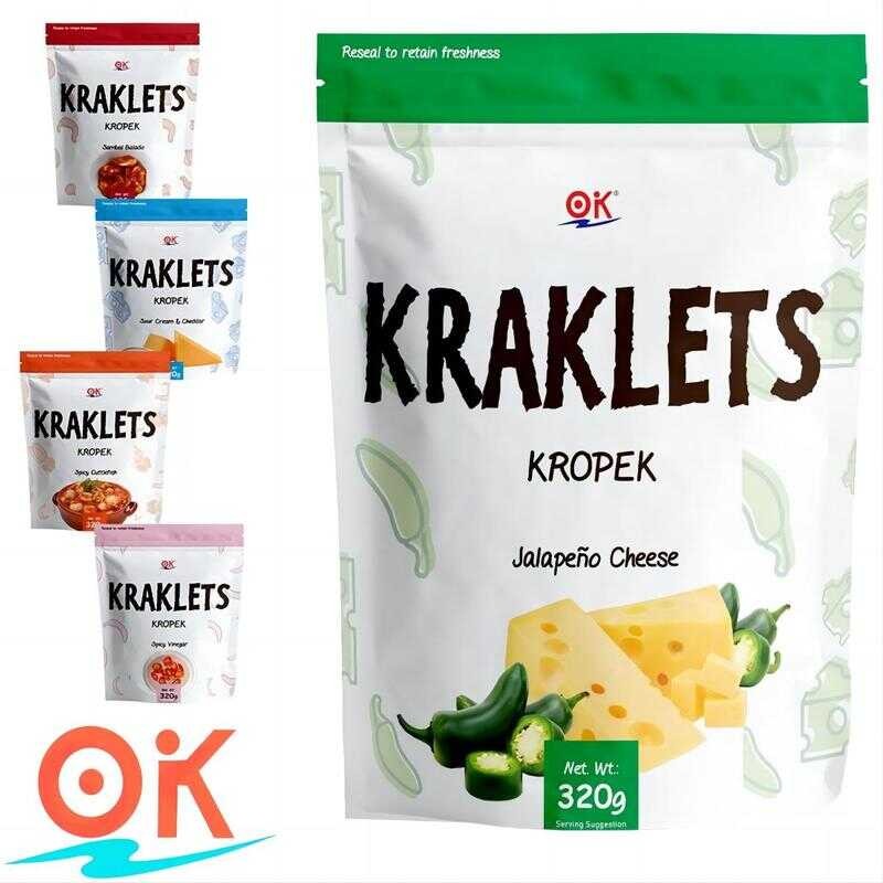 OK Kraklets Kropek 320G Flavour Snack Cheese 75A | Shopee Philippines