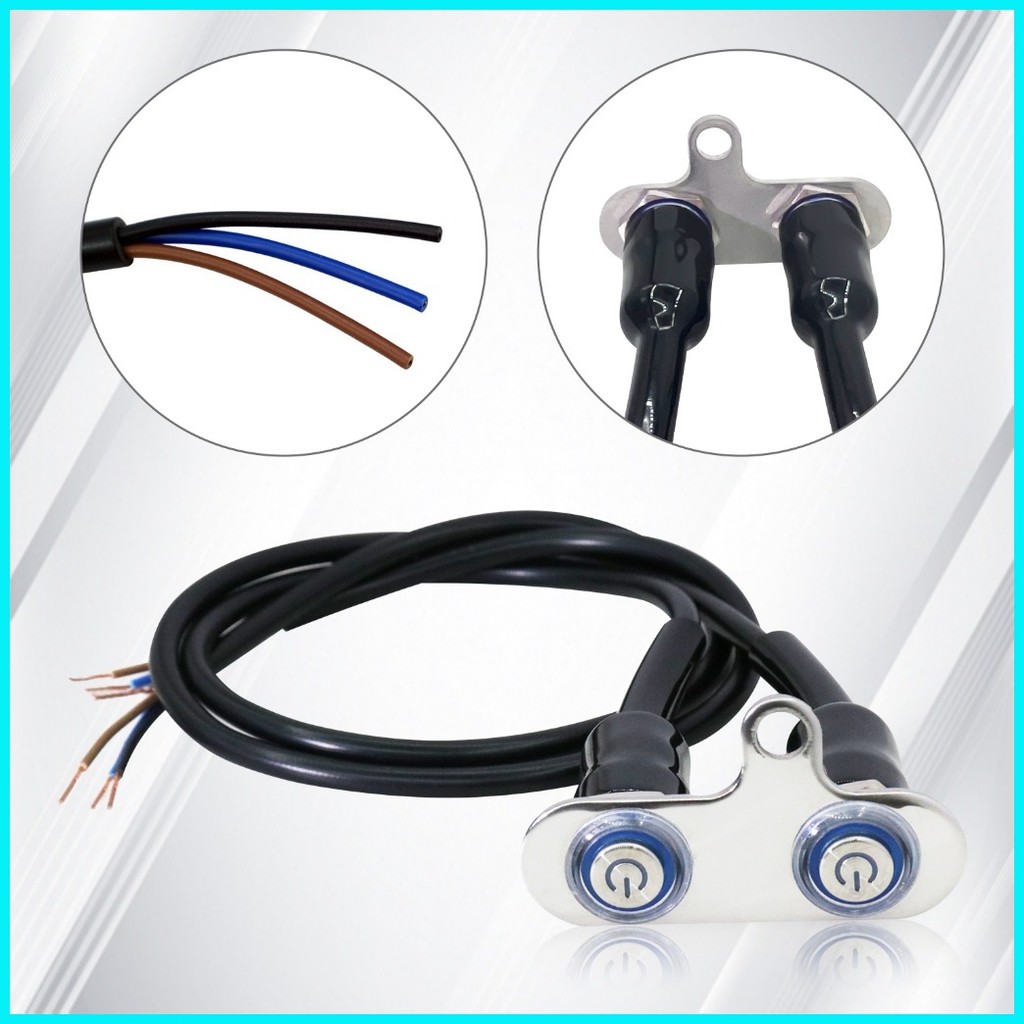 3-wires Stainless Switch LED Halo ON-OFF Push Button Switch 12V/5A ...
