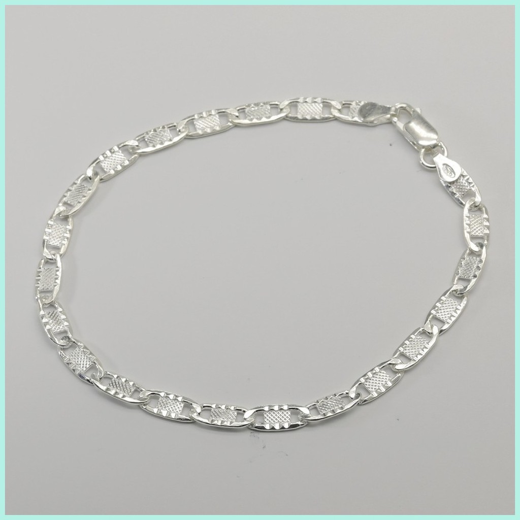 Morning Star Silver BB018 925 Italy Silver Men's Classic Bracelet ...
