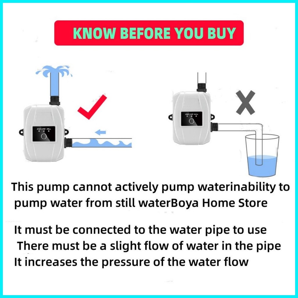 Water pump Shower Water Booster Pump Pressure Washer Pump 100W Auto for ...