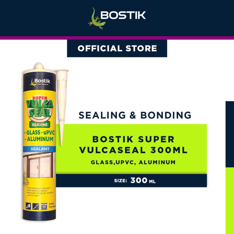BOSTIK Super Vulcaseal Silicone Sealant For Glass, Upvc, 300Ml, Weather ...