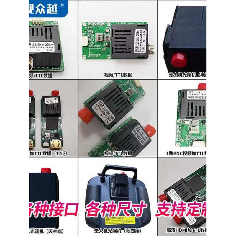 FPV Video Transmission Module HDMI HD Drone TTL Optical Transceiver ...
