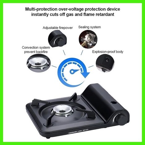 4500W Camping Butane Gas Stove 2IN1 Outdoor Butane Stove Portable Stove ...
