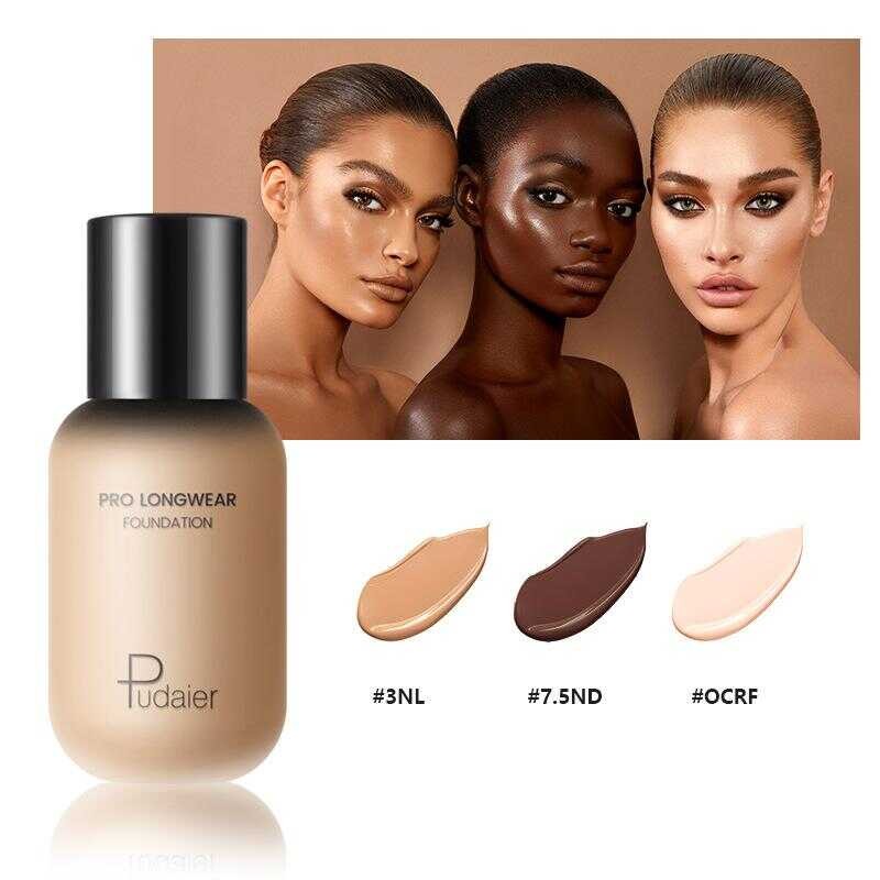 Pudaier Beauty Foundation Waterproof Oil Control Long-Lasting Nude ...